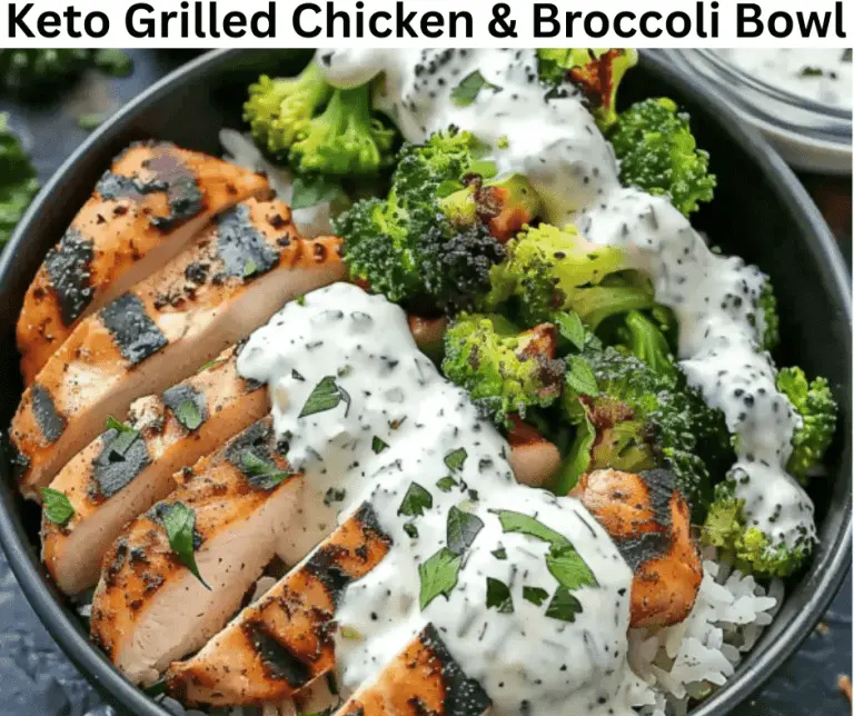 Grilled Chicken & Broccoli Bowl - EASY KETO RECIPES