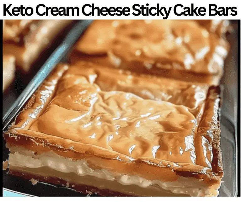 Keto Cream Cheese Sticky Cake Bars - EASY KETO RECIPES