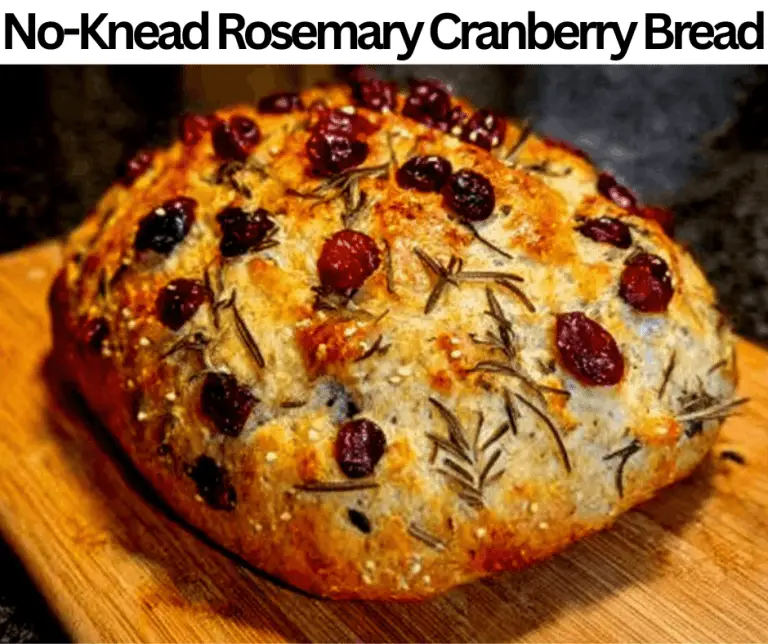 Keto No-Knead Rosemary Cranberry Bread - EASY KETO RECIPES